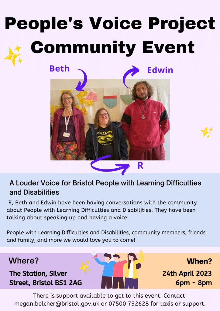 People's Voice Project Community Event: 24th April 6pm – 8pm at The ...